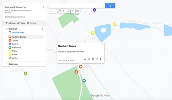 A Bushcraft Map – Woodland Ways Blog – Bushcraft and Survival